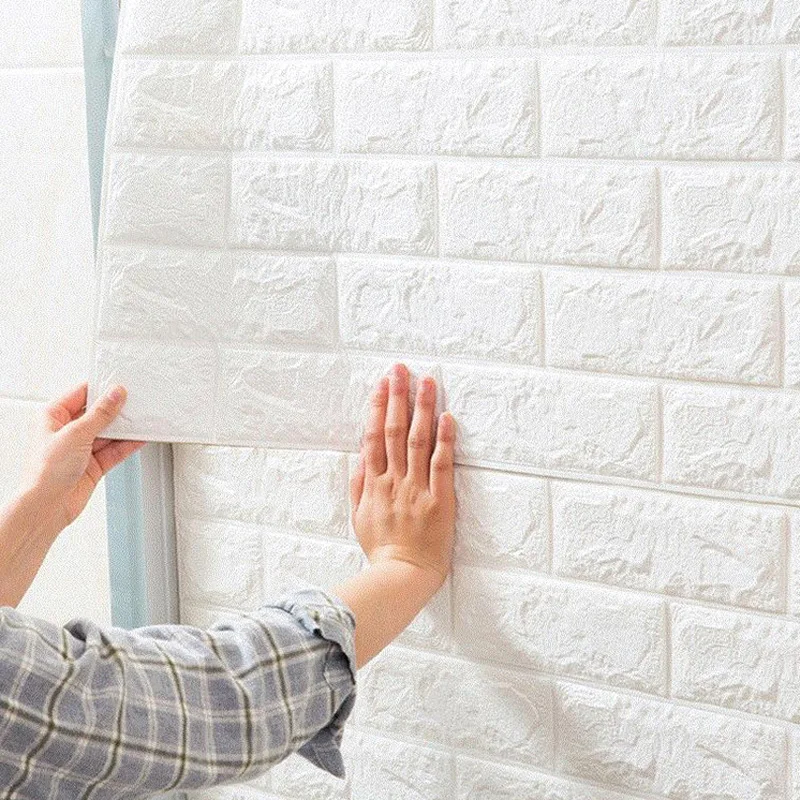 1PCS Self adhesive Waterproof TV Background Brick Wallpapers 3D Wall ...