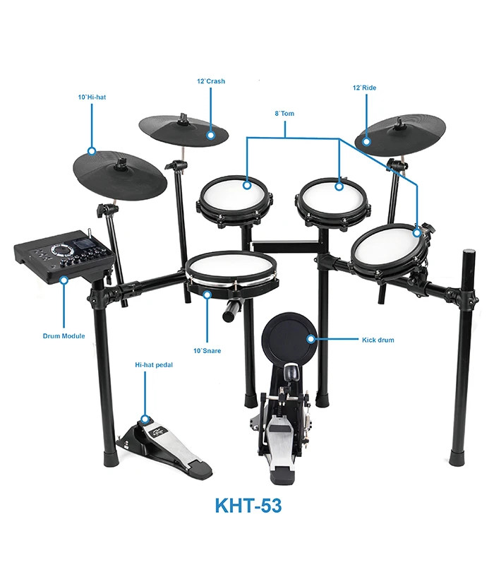 Drum Set Setup Diagram: How to Perfectly Arrange Your KHT53 Electronic ...