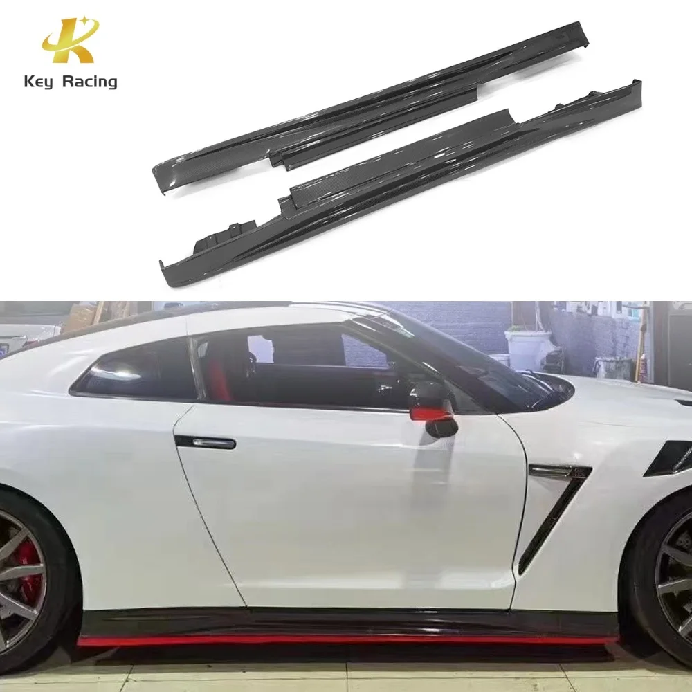 Fit-For-Nissan-GTR-R35-Side-Skirts-Carbon-Fiber-Side-Skirts-Side-Edge ...
