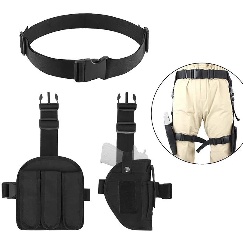 Army-Hunting-Gun-Carry-Holster-Right-Leg-Holster-3-In-1-Tactical-Belt ...