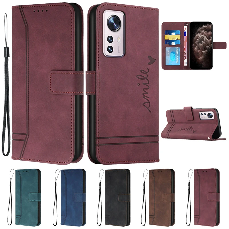 For Xiaomi 12 Pro Case Mi 12 Pro Fundas Retro Wallet Leather Flip Phone ...