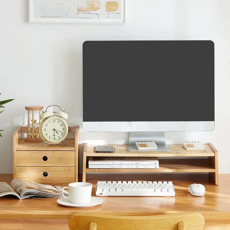 Adjustable-Monitor-Stand-Desktop-Storage-Shelf-Screen-Riser-for-Office ...