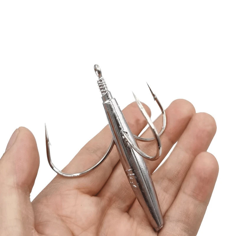 20g-100g-Fishing-Treble-Hooks-Carbon-Barbed-Dreg-Hook-Fishhook-for-Big ...