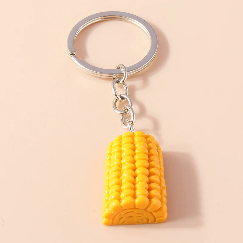 Cute-Simulation-Vegetable-Keychains-Resin-Food-Corn-Charms-Keyrings ...