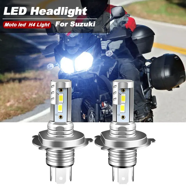 2PCS Canbus For SUZUKI Vstrom 1000 2002-2009 Motorcycle H4 HB3 LED ...