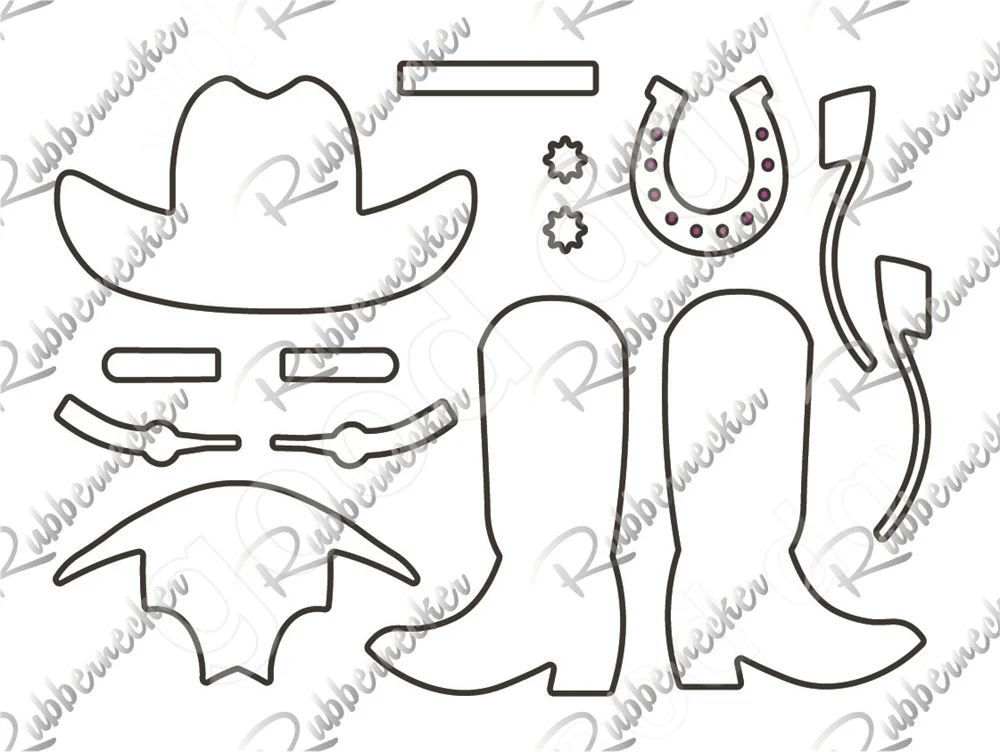 Cowboy Boot Card Template