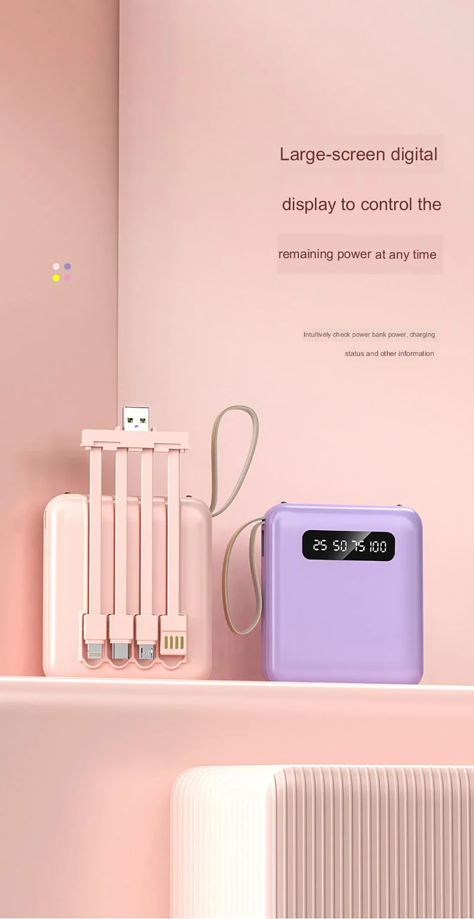 Mini Power Bank avec affichage numérique