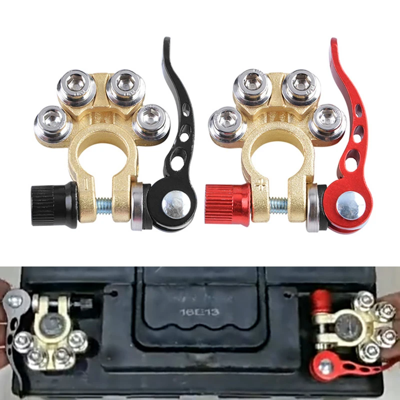 1 Pair Car Battery Terminals Quick Disconnect Auto Cables Connectors ...