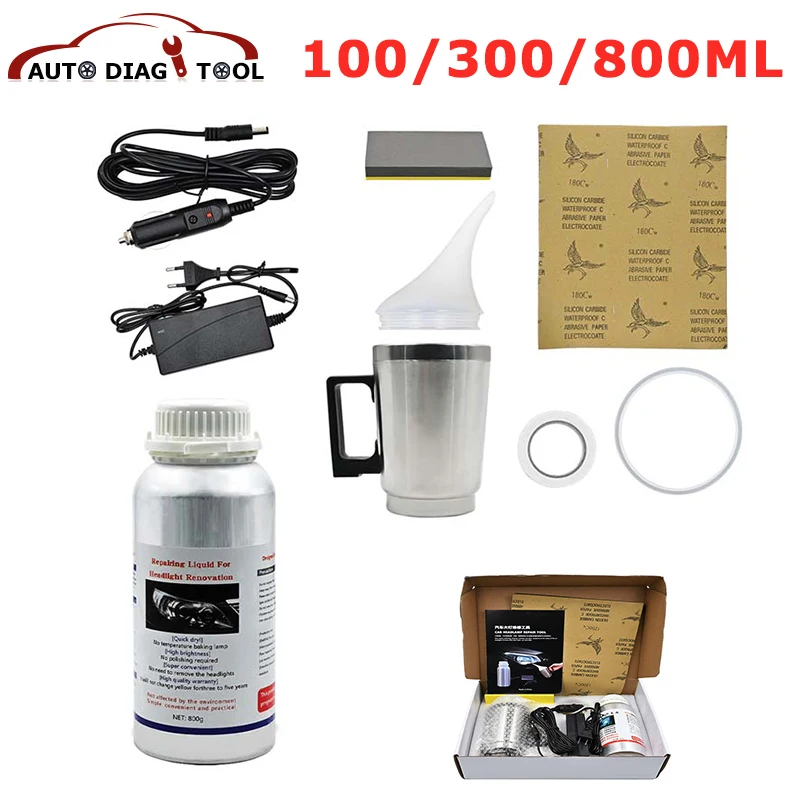 800-300-100ML-Car-Headlight-Restoration-Repair-Liquid-Kit-Headlamp ...