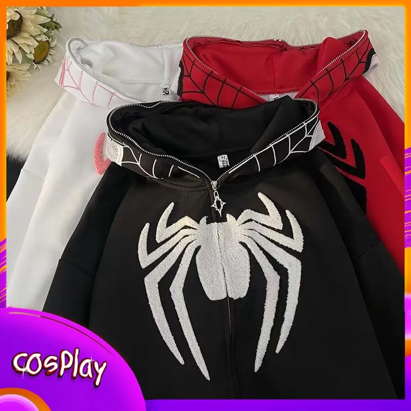 Spider-Man-Hoodie-Embroidery-Hooded-Sweatshirt-Casual-Fashion-Hip-Hop ...
