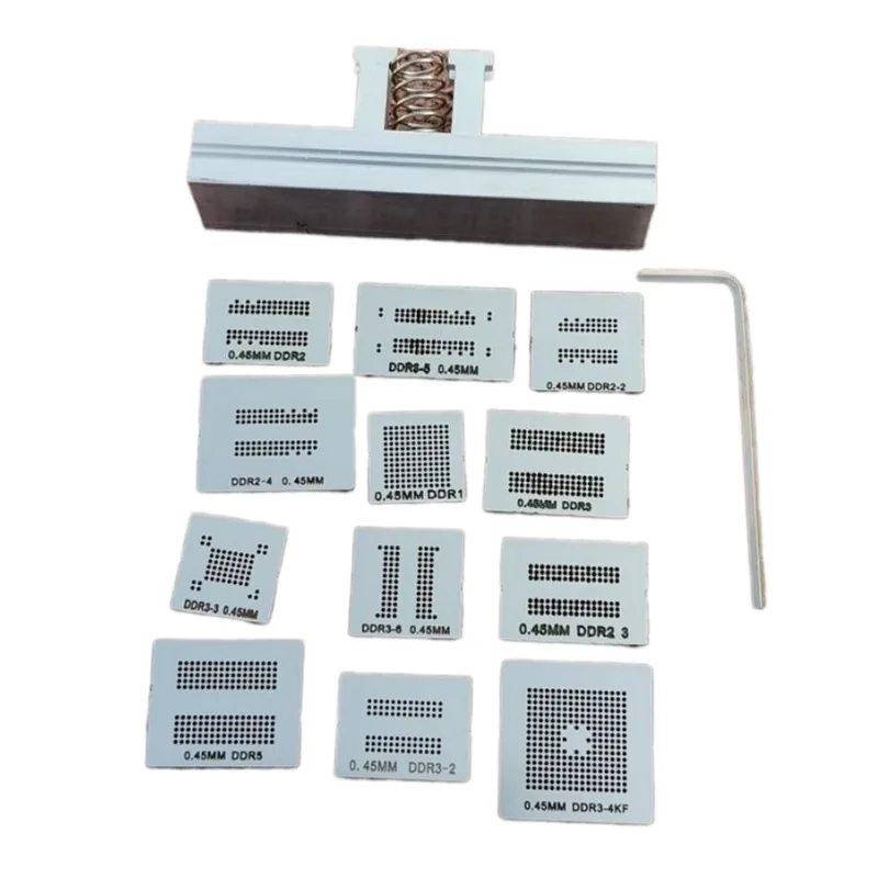 14 15pcs Lot Full Set Bga Reballing Stencil Dedicate Kit For Ddr Ddr2 Ddr2 2 Ddr2 