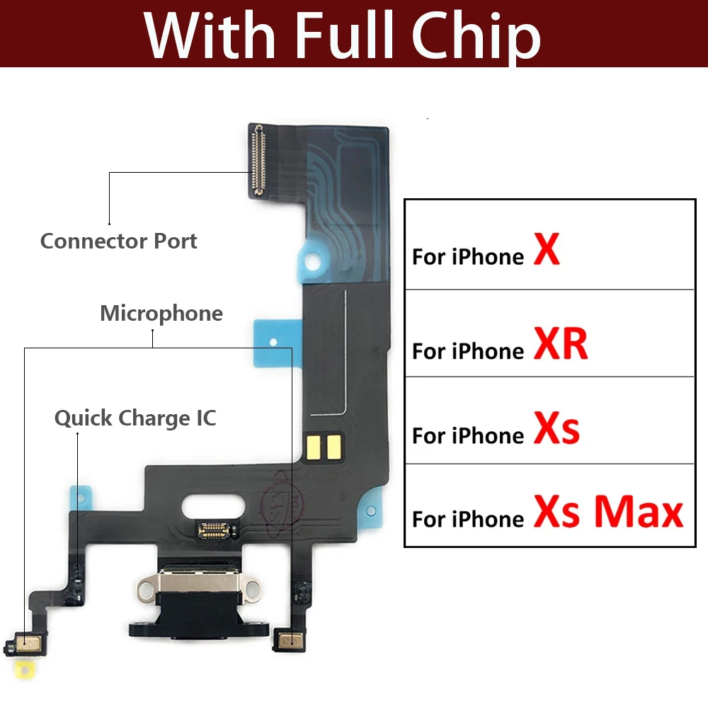 For-iPhone-X-XR-XS-Max-Charger-Board-PCB-Flex-USB-Port-Connector-Dock ...