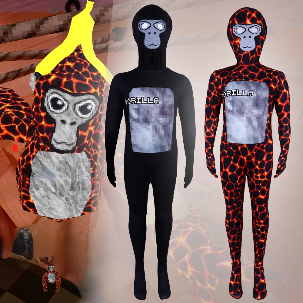 Kids-Game-Monkey-Jumpsuit-Halloween-Costume-Lava-Skin-Gorilla-Tag ...