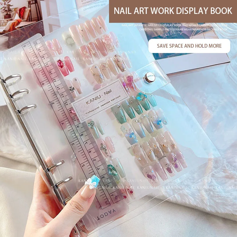 Fake-Nails-Sticker-Book-Album-Wearing-Nails-Art-Design-Holder-Display ...