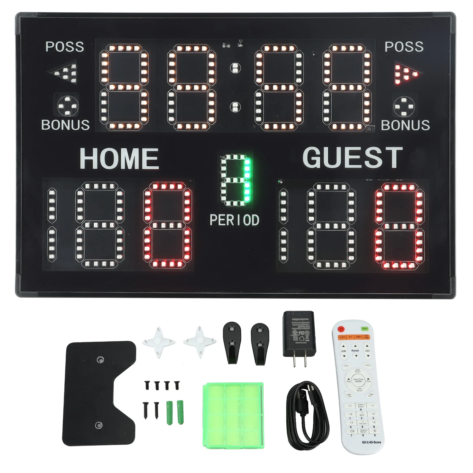 11-Position-Basketball-Scoreboard-Battery-Powered-LED-Digital ...