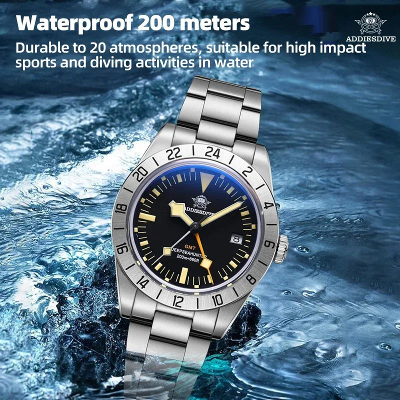 ADDIESDIVE-Top-Brand-AD2036-Quartz-Watch-Luxury-GMT-Stainless-Steel ...