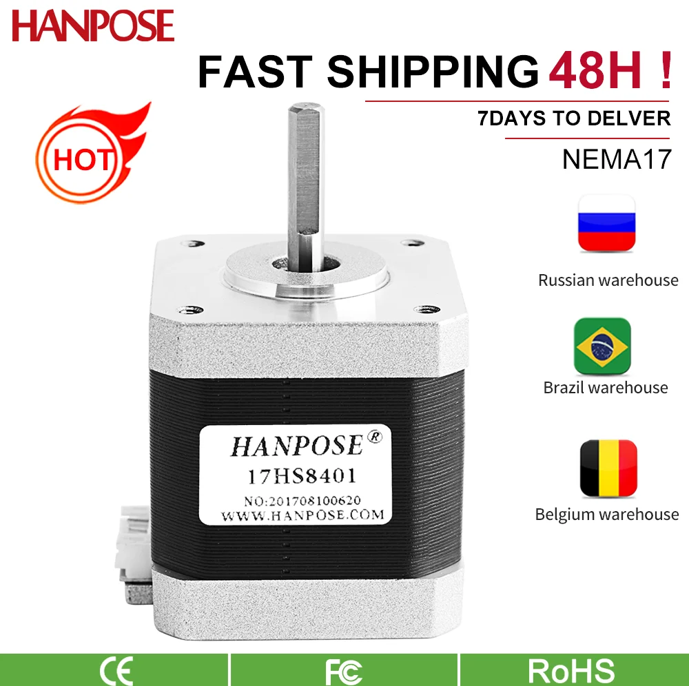 HANPSOE-Nema17-Stepper-Motor-4-lead-48mm-78Oz-in-52N-cm-1-8A-Nema-17 ...