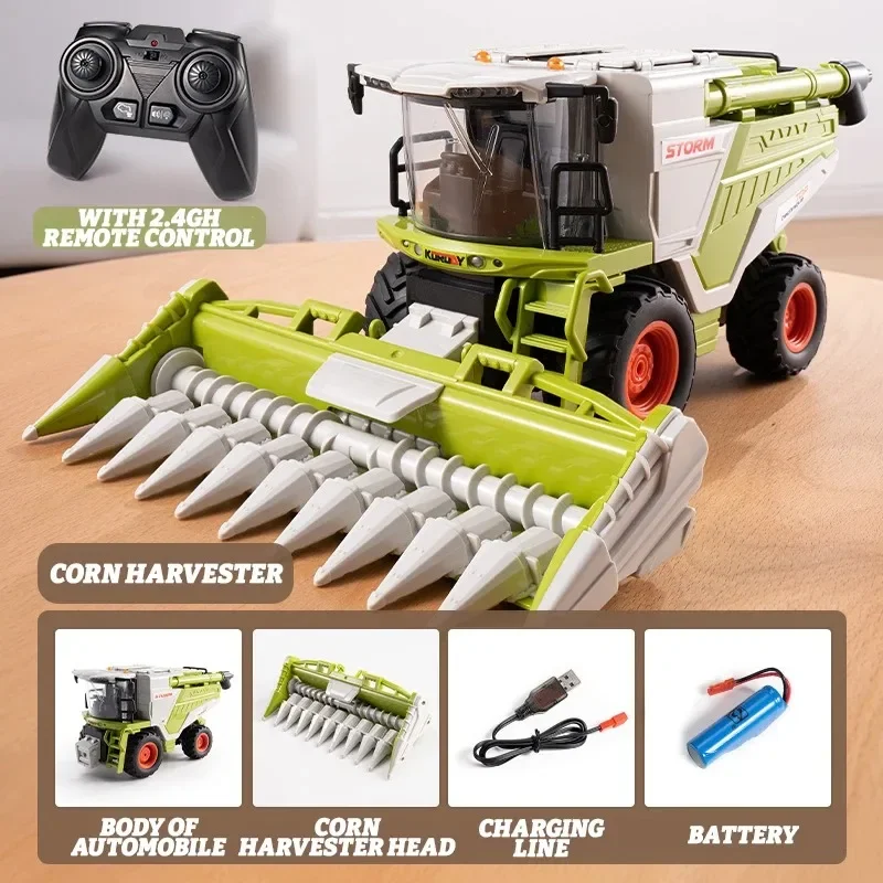 Remote Control Harvester Smoking with LED Light Sound Agricultural RC ...