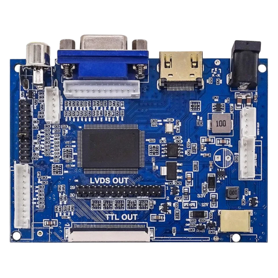LCDディスプレイttl lvdsコントローラーボード,hdmi vga 2av 50pin,at070tn90 92 94,自動v S-TY2662-V1
