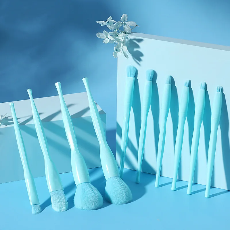 10 Pcs Candy Color Makeup Brushes Set 2021 New Powder Foundation ...