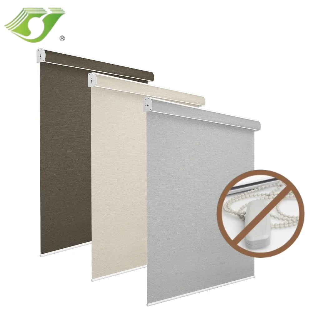 Cordless-Roller-Blinds-Manual-Spring-Control-Multiple-Color-Options ...