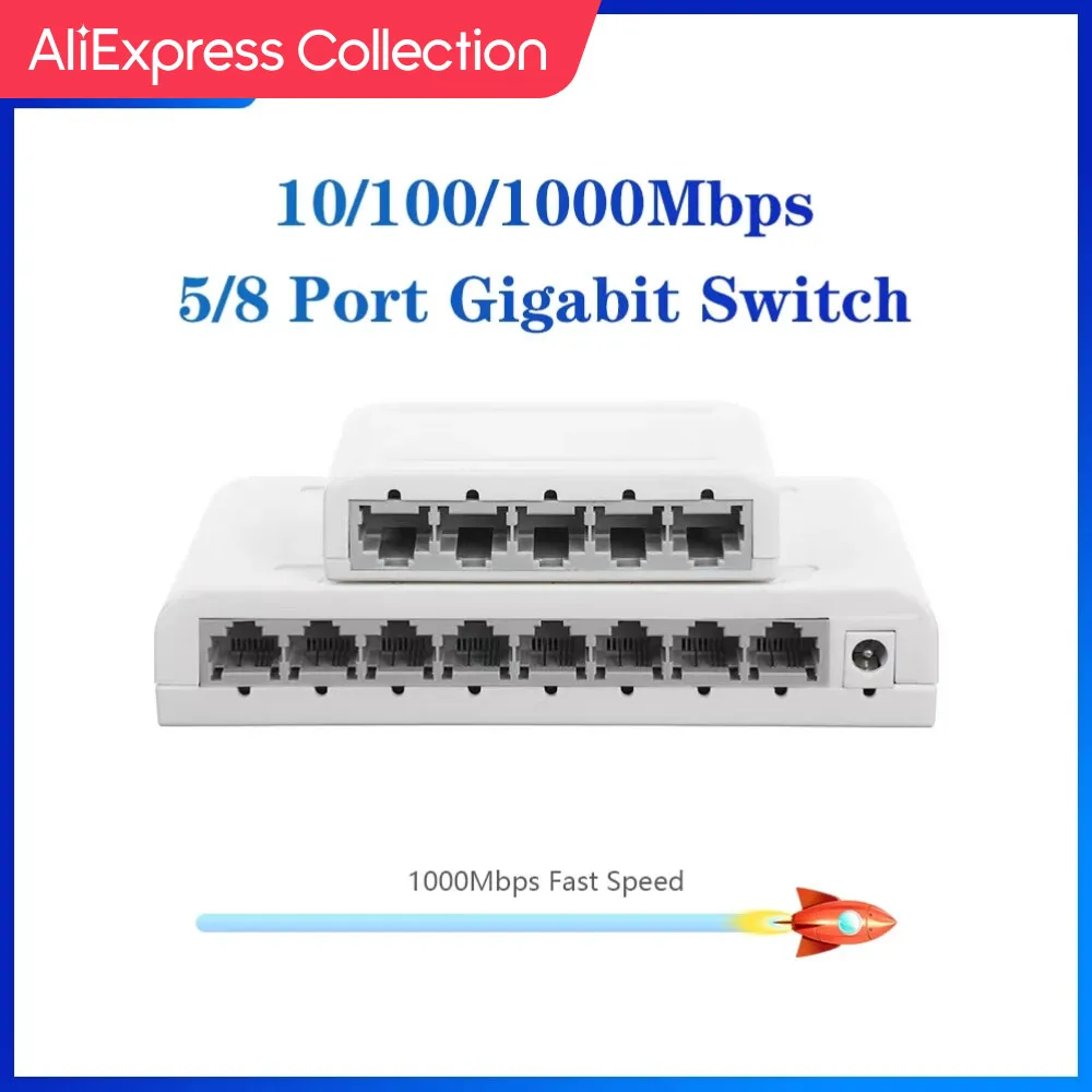 AliExpress-Collection-DBIT-5-8-Port-Gigabit-Data-Switch-Network-Hub ...