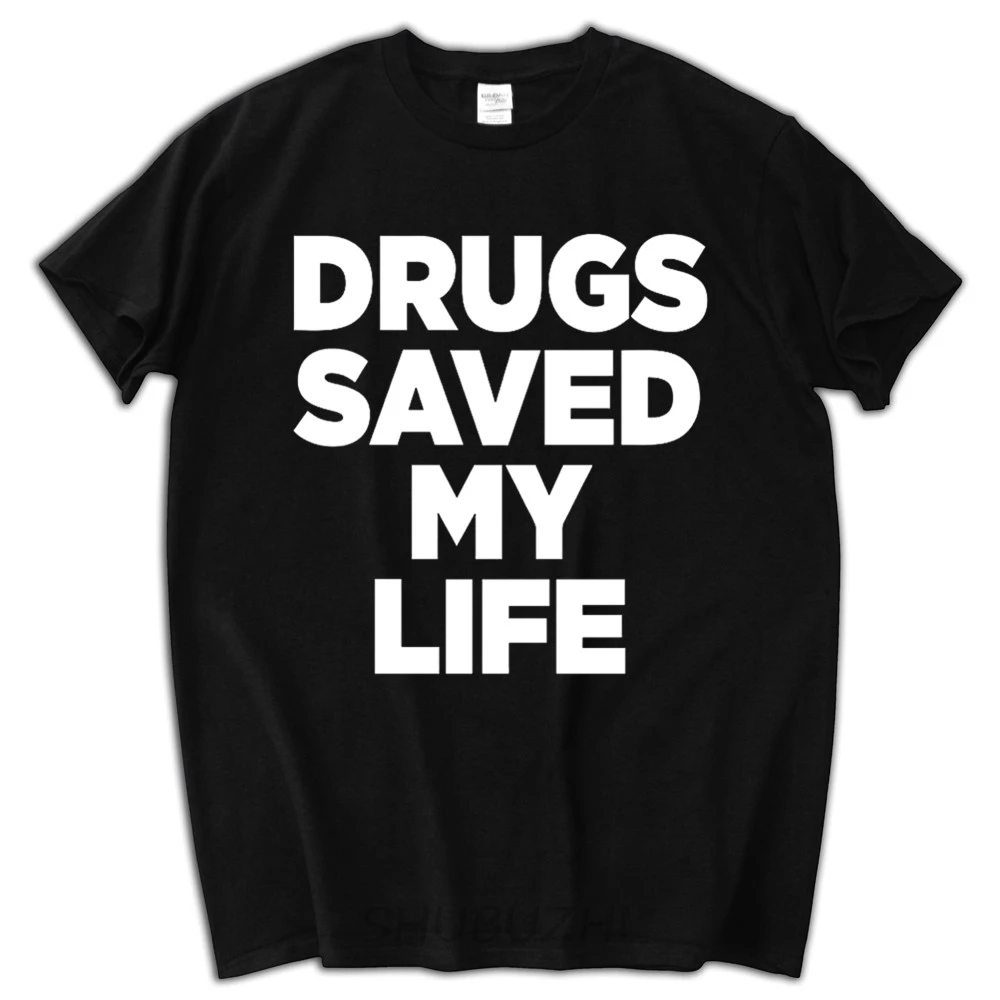 Camiseta informal de manga corta con estampado de drogas, camisa ...