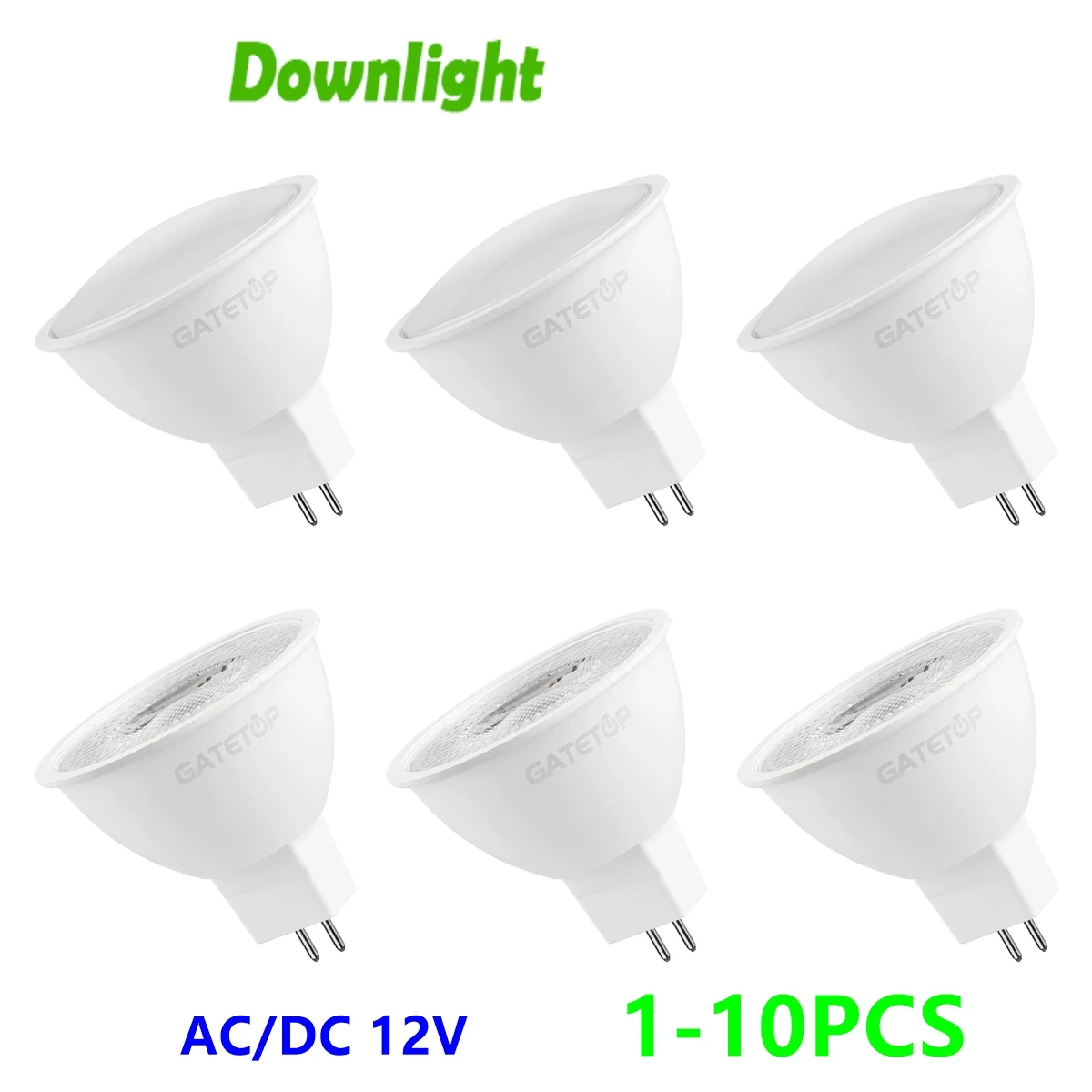 LED Spot Foco MR16 GU 5.3 AC DC12V 3W-7W Warm White Day Light LED Light ...