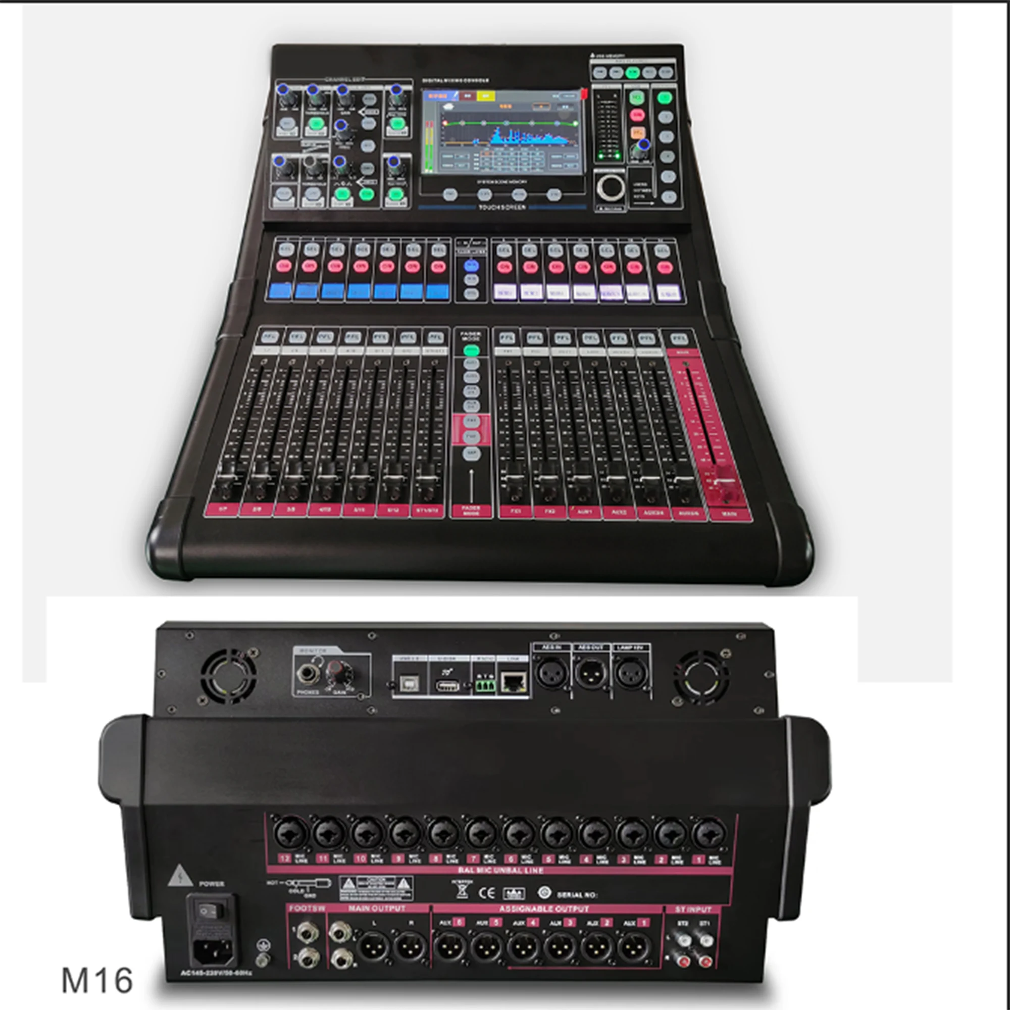 Paulkitson-M16-Professional-Digital-Mixer-18Channel-Console-Digital ...