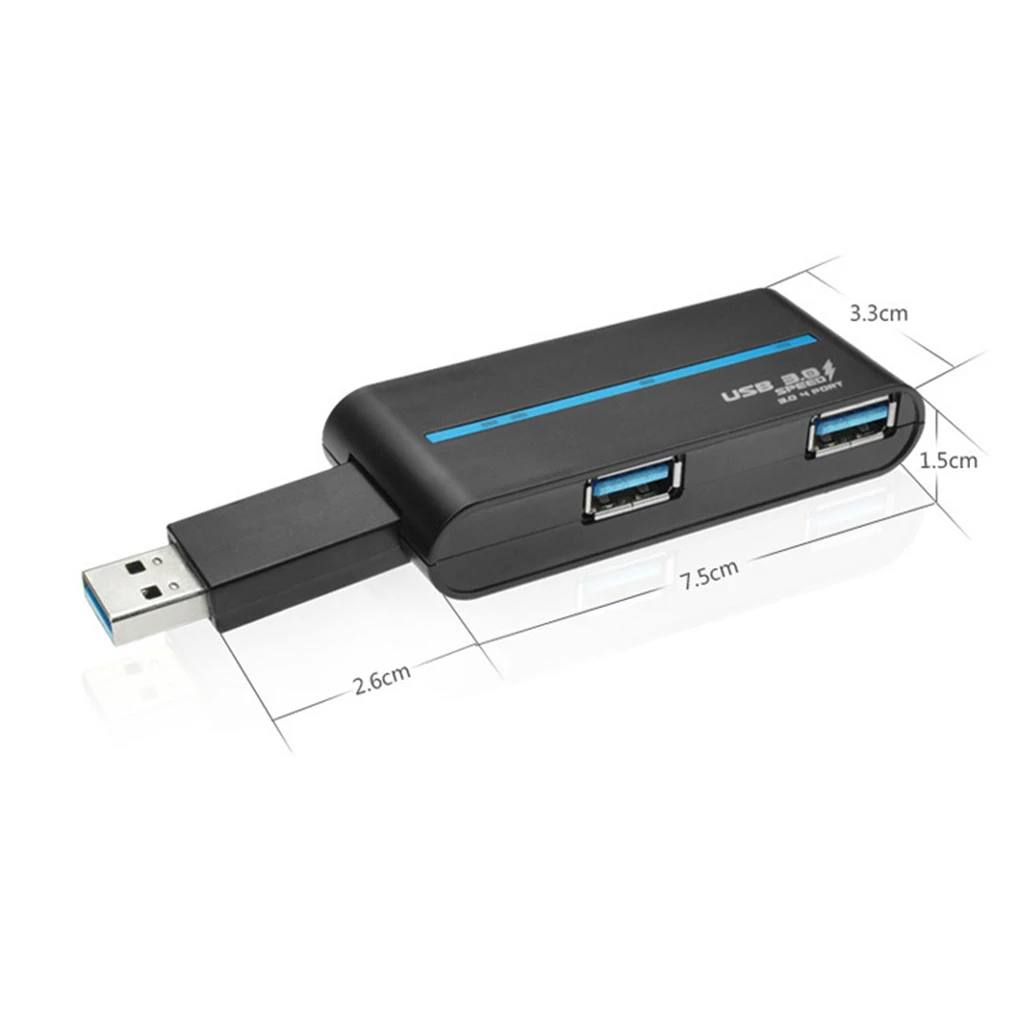 Divisor de concentrador USB de 4 puertos para ordenador portátil, adaptador de alta velocidad ...