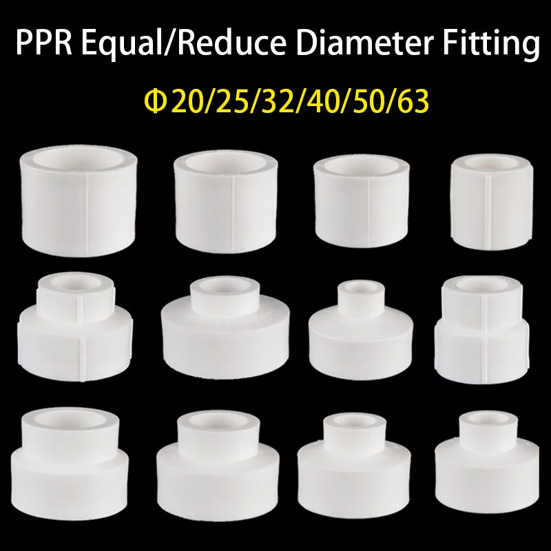 20-25-32-40-50-63mm-PPR-Fittings-Pipe-Straight-Equal-Reduce-Diameter ...