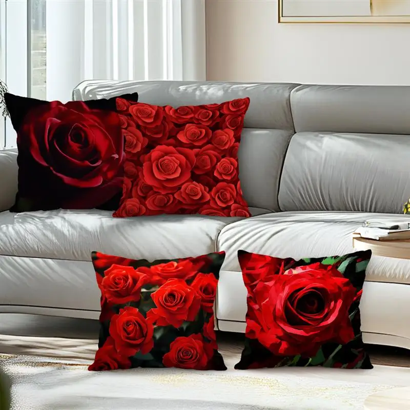 Home Decor Red Roses: Intricate Patterns for Cushions Pattern Cushion ...