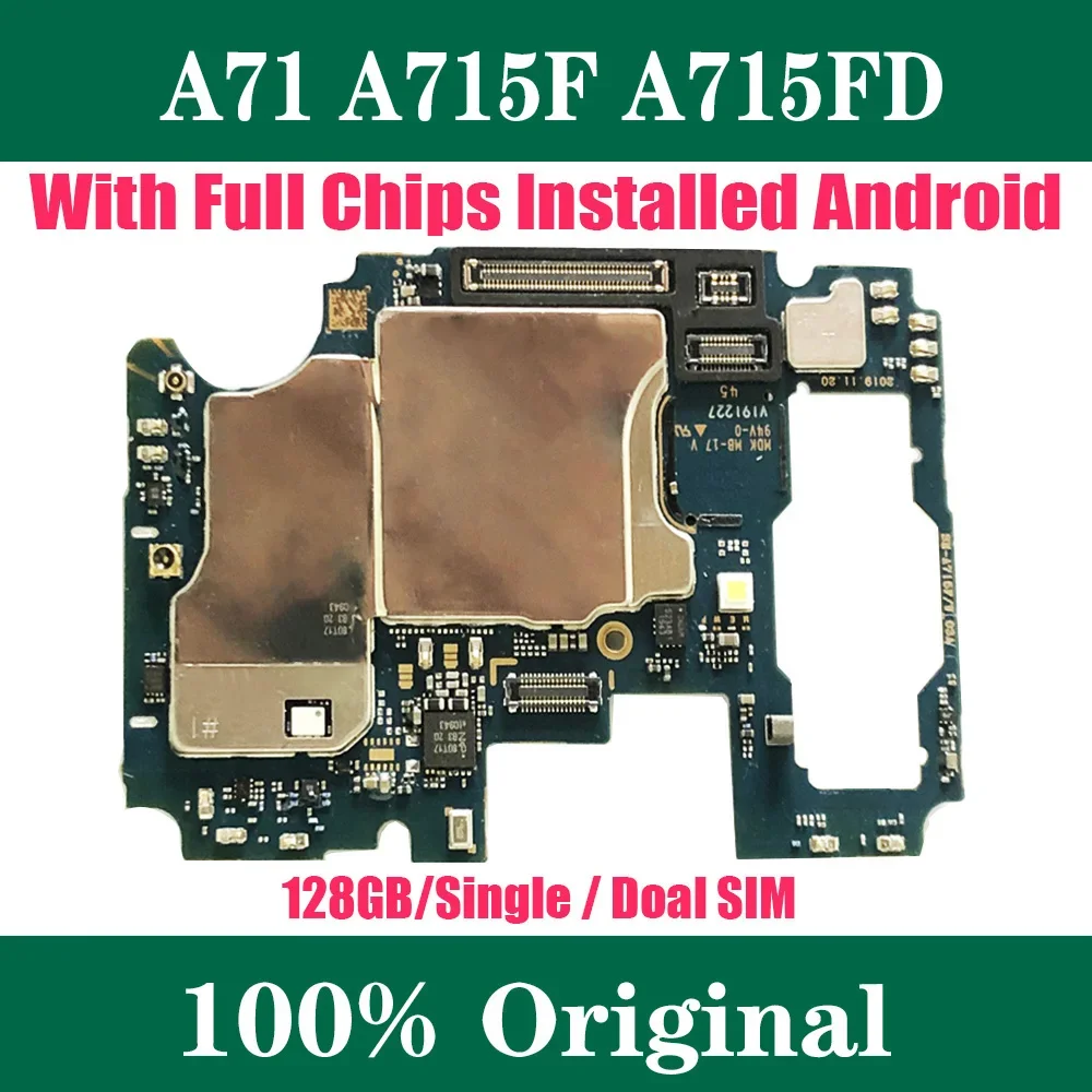 Unlocked-Motherboard-A71-4G-A715F-A715FD-5G-A716B-Main-Logic-Board-with ...