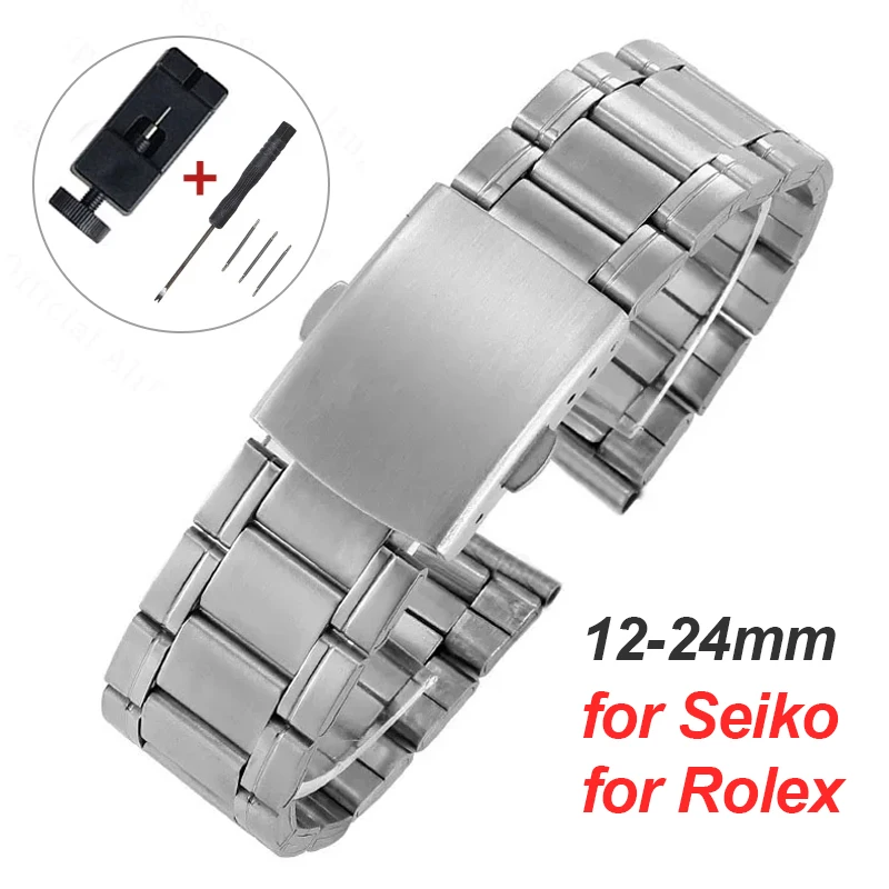 High-Quality-Universal-Stainless-Steel-Watchband-for-Seiko-Flat-End ...