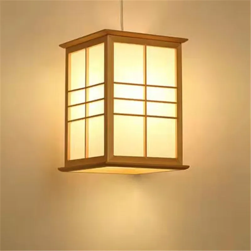 Wooden Japan Style Pendant Lights Aisle Balcony Dining kitchen Homestay ...