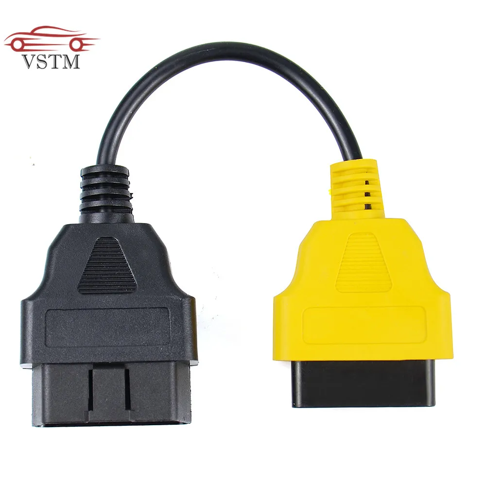 1pcs for Fiat Ecu Scan Adaptor Connector 16pin OBD2 16pin Cable OBD ...