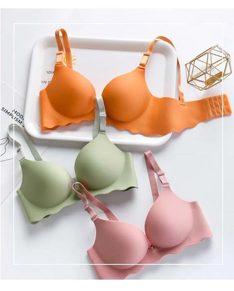Gather-Push-Up-Breathable-Lingerie-Seamless-Bralette-Candy-Color-Bra ...