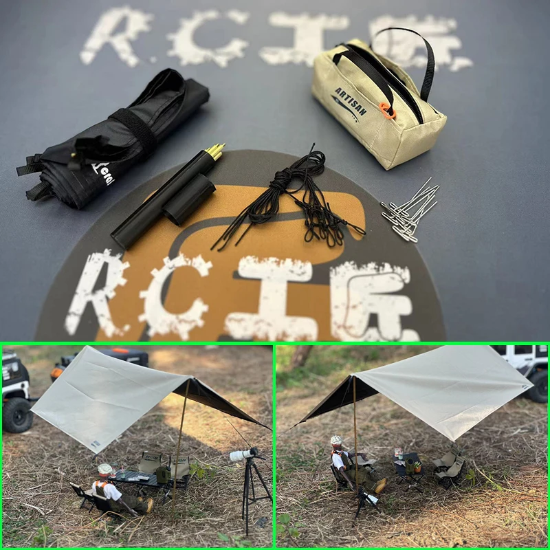 RC-Simulation-Ornaments-Outdoor-Mini-Tent-Canopy-Rainstorm-Package ...