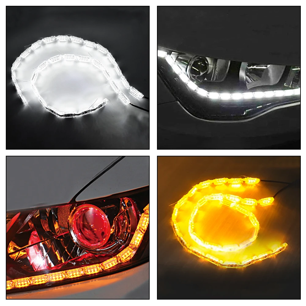 2x-Dynamic-Flexible-Crystal-Angel-Tears-LED-Strip-Light-With-Turn ...