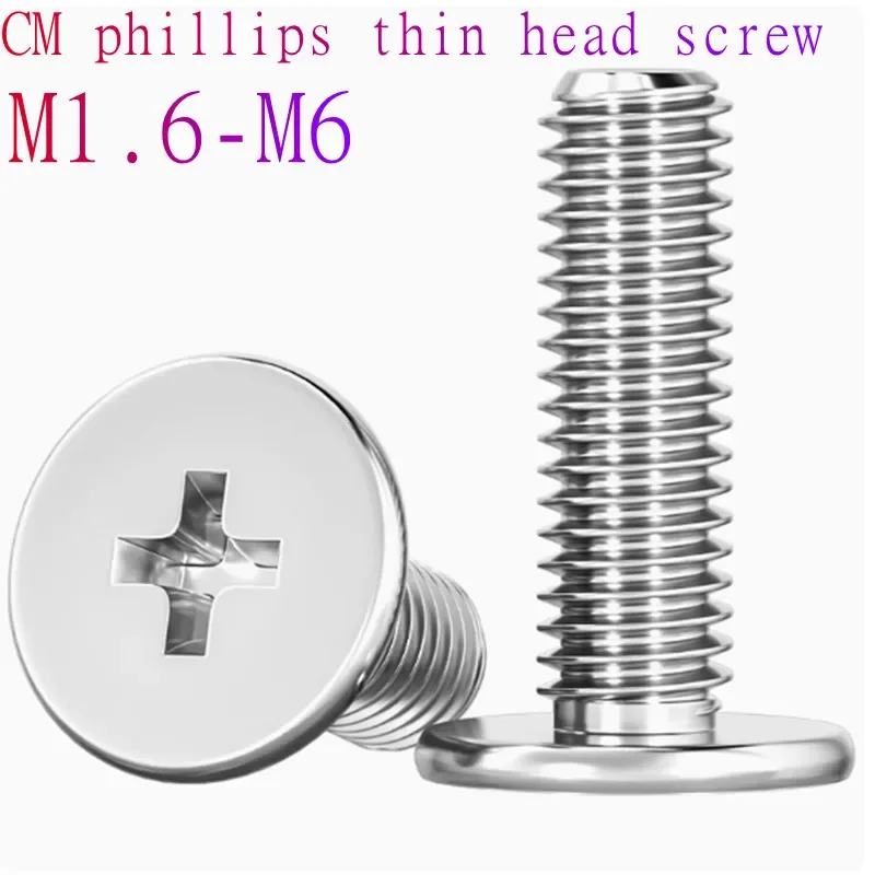 100pcs-1000pcs wholesale CM M1.6 M2 M2.5 M3 M4 M5 M6 304 A2 Stainless ...