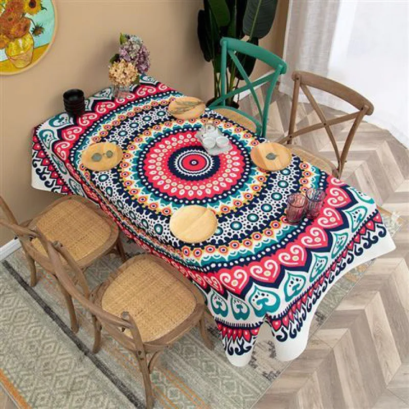 Bohemian-Style-Printed-Tablecloth-Coffee-Table-Table-Cloth-Rectangular ...