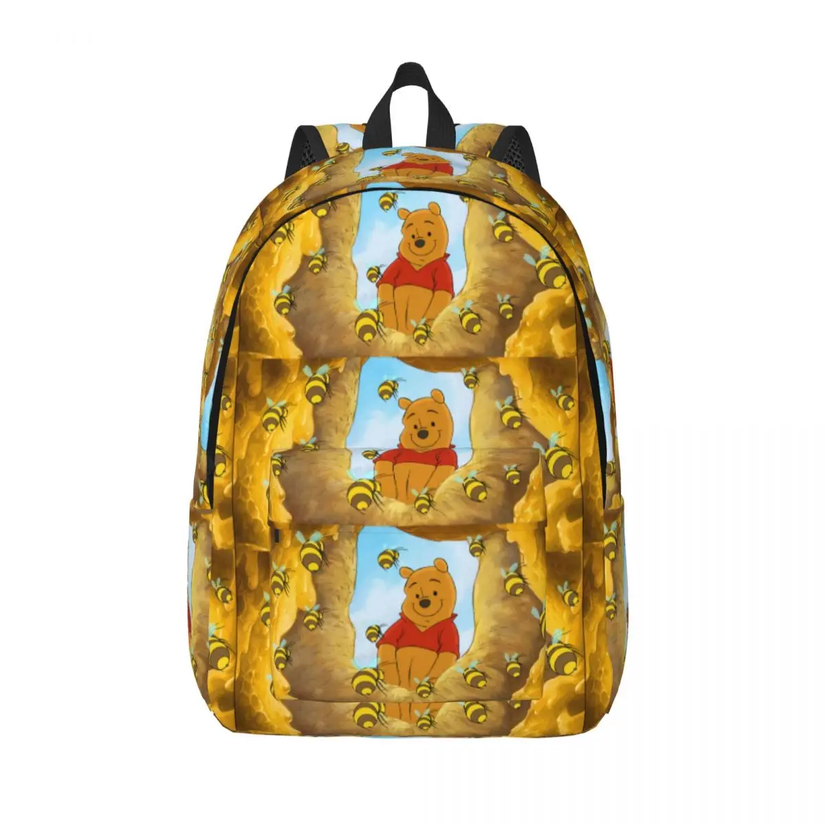 Custom Winnie Pooh Bear Manga Canvas Backpacks for Men Women Water ...