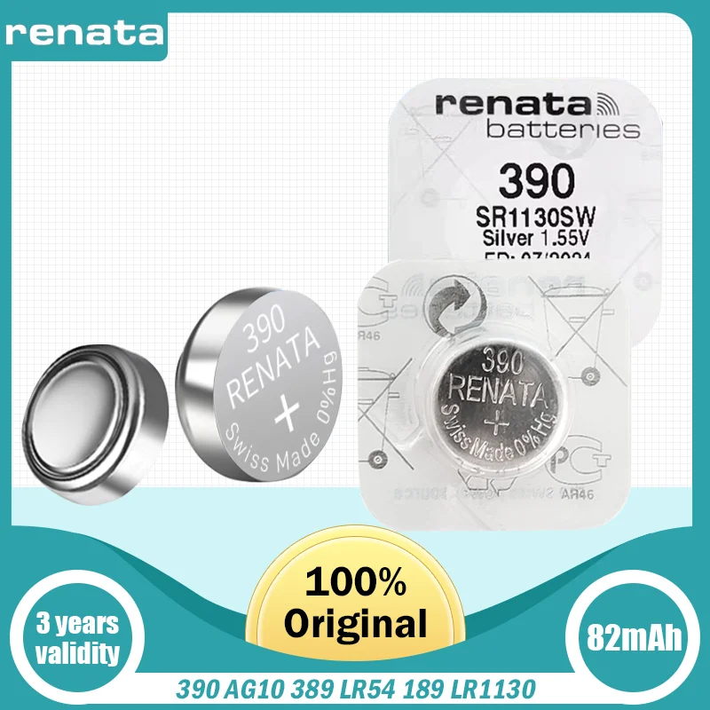 Original-RENATA-390-SR1130SW-AG10-LR54-LR1130-1-55V-Silver-Oxide-Watch ...