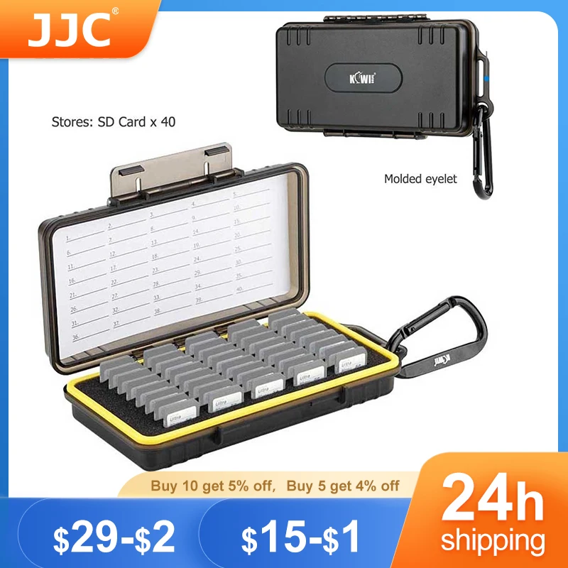 40 Slots Waterproof Memory Card Cases Holder Storage Box Organizer for ...