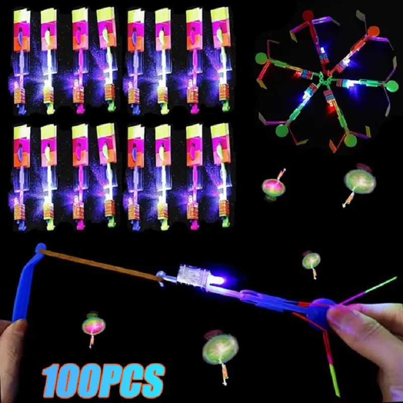 1-3-5-10pcs-Amazing-Light-Toy-Arrow-Rocket-Helicopter-Flying-Toy-LED ...