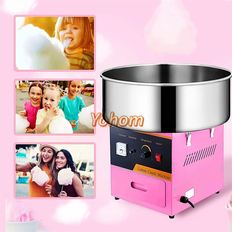 Stainless-Steel-Pink-Funny-Cotton-Candy-Floss-Making-Machine-Mini-DIY ...