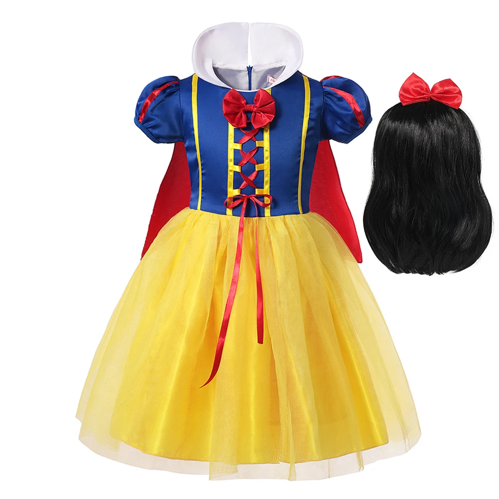 Girl-Princess-Dress-with-Headband-Wig-Children-Cosplay-Dress-Up-Baby ...