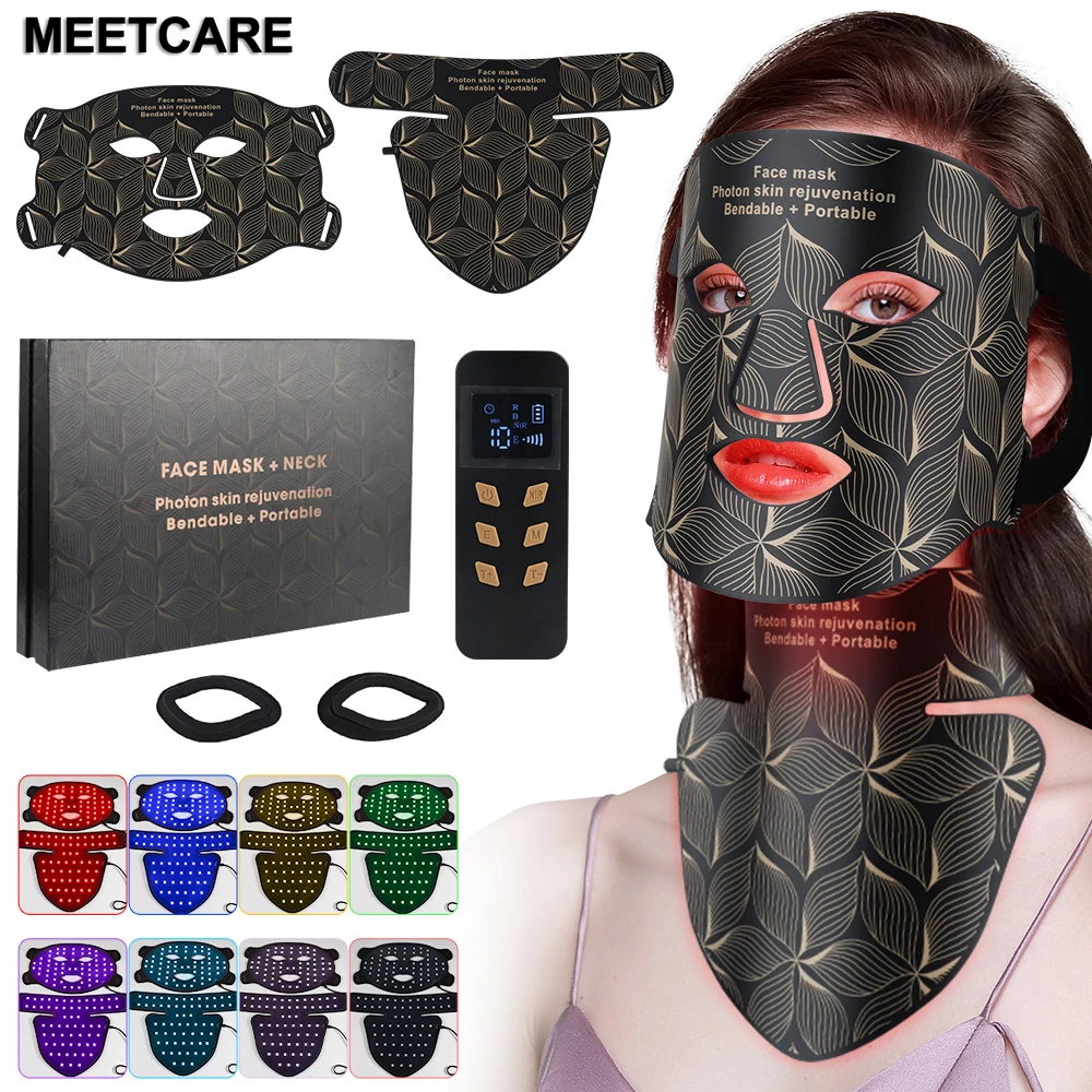 LED-8-Colors-Face-Mask-and-Neck-Red-Light-Near-Infrared-Therapy-Anti ...