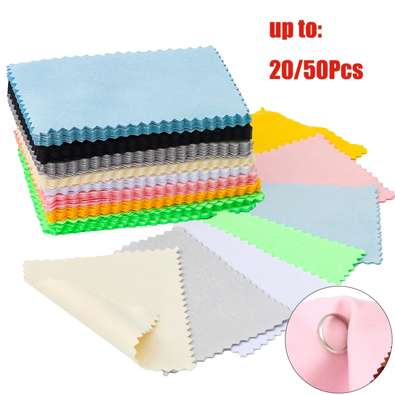 20/50pc Silver Polish Cleaner Cloth Soft Clean Napkins Wipes for ...