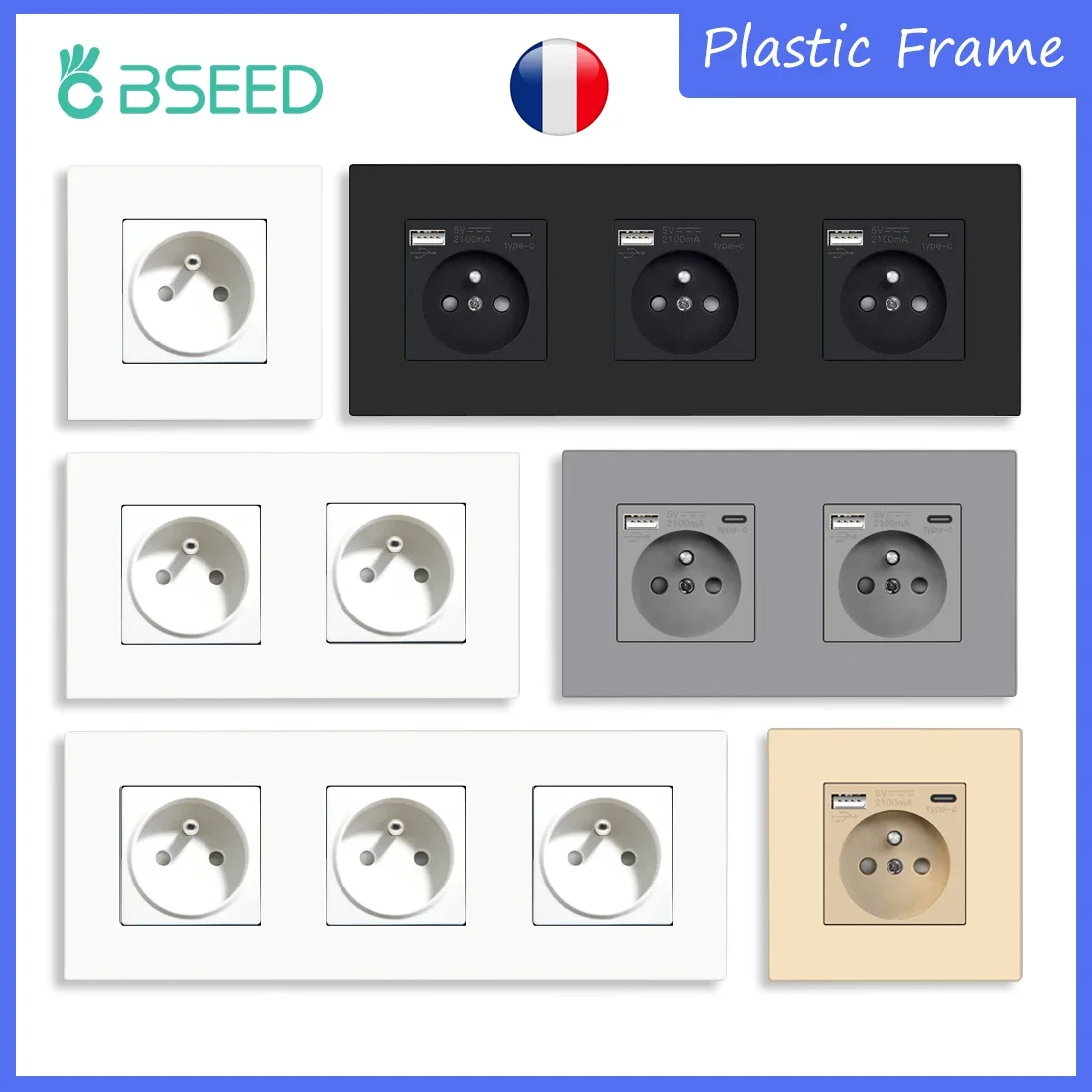 BSEED-Single-French-Socket-Double-Wall-Sockets-With-USB-Type-c-Ports ...